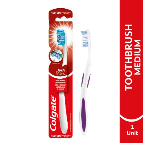 Buy Colgate Tooth Brushrush 360 Optic White Med Online - Carrefour Kenya