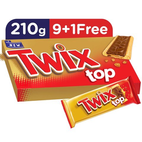 Twix Top Chocolate 21g X 9 + 1 Free price in Saudi Arabia | Carrefour ...