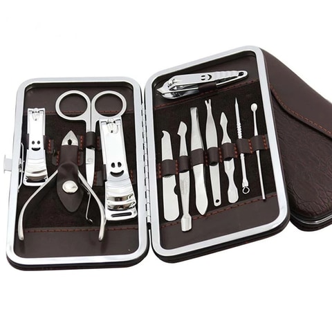 12 Pcs Set Nail Cutter Set Stainless Steel Nail Clippers price in UAE ...