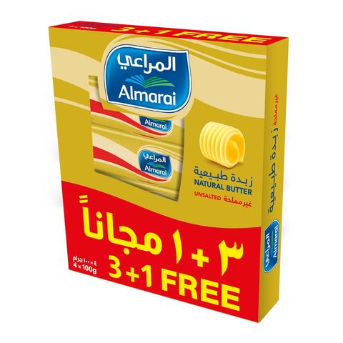 Almarai Natural Unsalted Butter 100g Pack of 4 price in Saudi Arabia ...