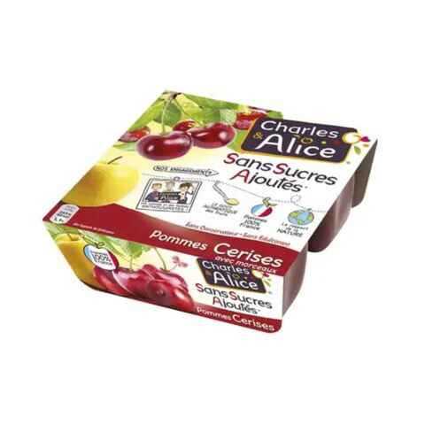 Charles Alice No Added Sugar Apple Cherry Dessert 97g Pack of 4 price ...