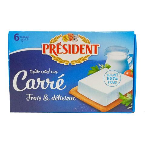 Buy President White Cheese Squares 6 Pieces 84GR Online - Shop Fresh ...