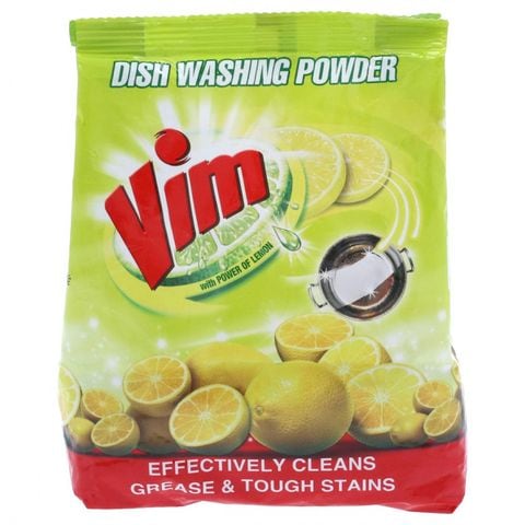Vim Dishwashing Powder Polybag Lemon 400 gr