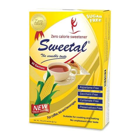 Buy SWEETAL STEVIA 50 SACHETS Online - Shop Food Cupboard on Carrefour ...