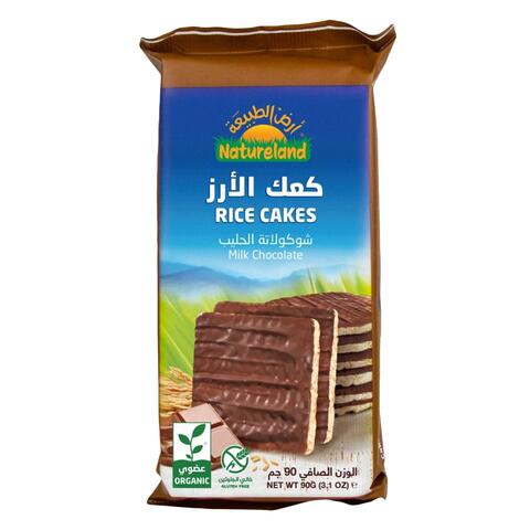 Natureland Organic Gluten Free Milk Chocolate Rice Cakes 90g price in ...