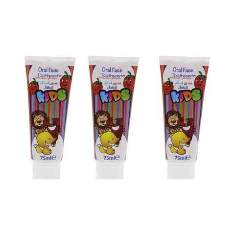 Oral Face Kids Toothpaste White 75ml Pack of 3 price in UAE | Carrefour ...
