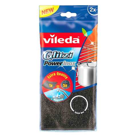 Buy Vileda Glitzi Power Inox Scrubber Set 2 Pieces Online - Carrefour Kenya