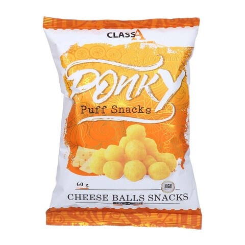 Ponky Cheese Balls Puff Snacks - 60 gram price in Egypt | Carrefour ...