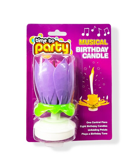 سعر Party Time Lavender/ Purple Romantic Flower Musical Candles Happy ...