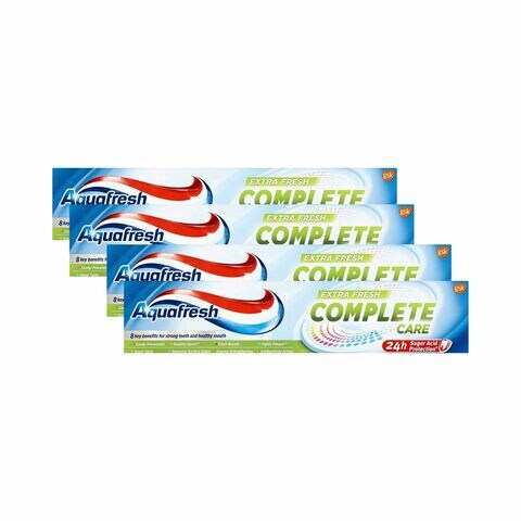 Aquafresh Extra Fresh Complete Care Toothpaste White 100ml Pack of 4 ...
