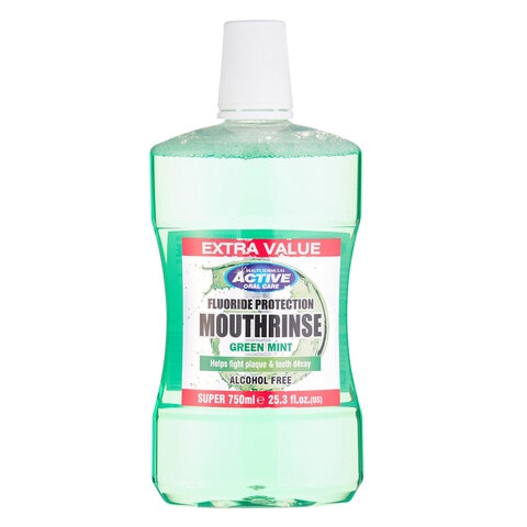 ACTIVE MOUTHRINSE GREEN MINT 750ML
