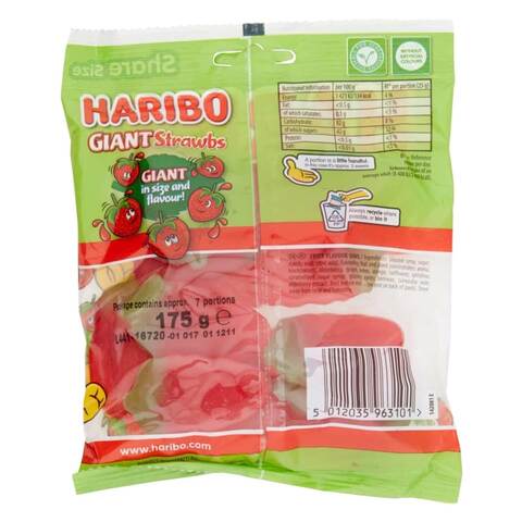 Buy Haribo Giant Strawbs Candy 175g Online - Carrefour Kenya
