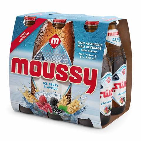 Moussy Ice Berry Flavoured Non-Alcoholic Malt Beverage 330ml Pack of 6 ...