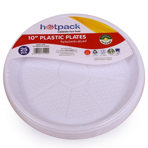 Hotpack - Plastic Round Plate - 10 Inch - 25Pcs price in UAE ...