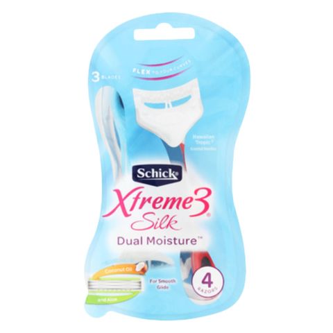 Schick Xtreme 3 Dual Moisture Disposable Razor Multicolour 4 count ...
