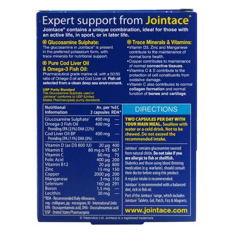 Buy Vitabiotics Jointace Omega-3 Glucosamine Soft Gel Supplements 30 ...