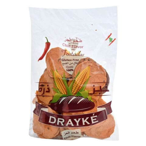Buy Drayke Tostadas Chili Flavor Corn Chips 80GR Online - Shop Bakery ...
