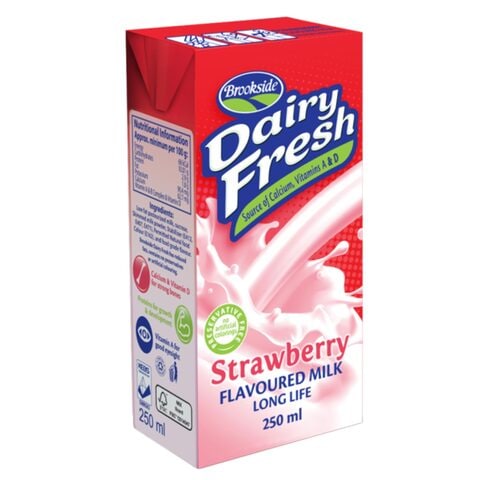 Buy Brookside Dairy Fresh Strawberry Flavoured Milk 250ml - Long Life ...