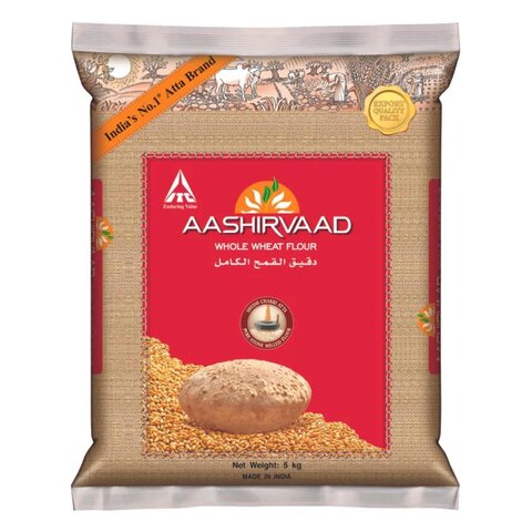Aashirvaad Whole Wheat Flour 5kg price in Kuwait | Carrefour Kuwait ...