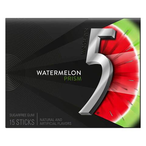 Buy Wrigley's 5 Watermelon Prism Sugar Free Chewing Gum 15 Pieces ...