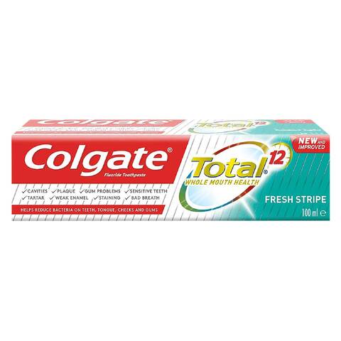 Colgate Total 12 Fresh Stripe Toothpaste 100ml price in Kuwait ...