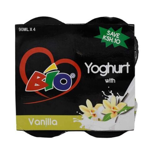 Buy Bio Vanilla Yogurt 90ml x Pack of 4 Online - Carrefour Kenya