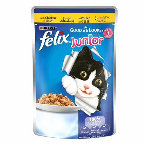 Buy Purina Felix Junior As Good As It Looks Chicken In Jelly Wet Cat ...