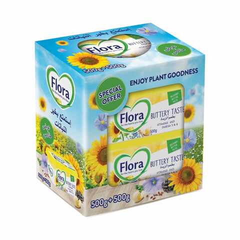 Flora Buttery Spread Butter 500g Pack of 2 price in UAE | Carrefour UAE ...