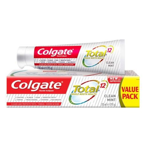 Colgate Total Toothpaste Clean Mint 150ml price in UAE | Carrefour UAE ...