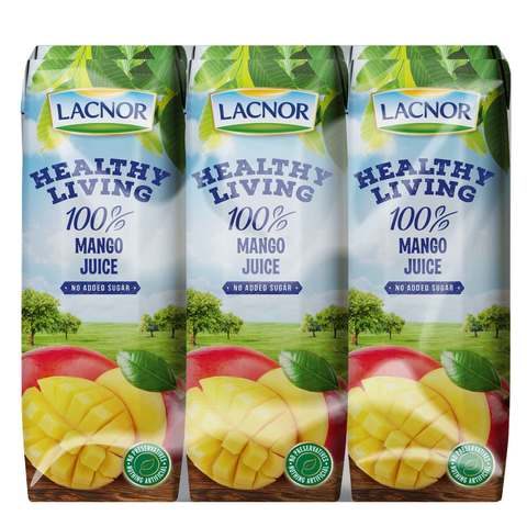 Lacnor Healthy Living No Added Sugar Mango Juice 250ml Pack of 6 price ...