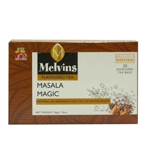 Buy Melvins Masala Tea Bags 25'S Online - Carrefour Kenya