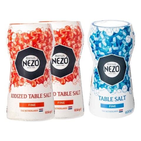 Nezo Iodized Pure Salt 600g Pack of 2 And Pure Salt 600g price in UAE ...