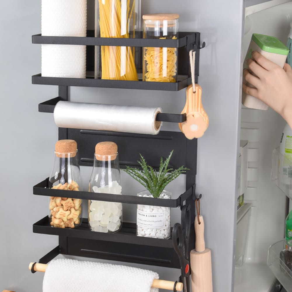 Kitchen Storage & Organisation Fridge Side Shelf with Paper Towel ...
