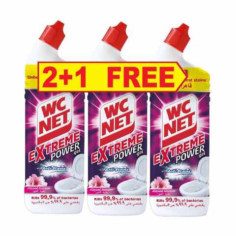 WC Net Extreme Power Gel Toilet Cleaner Almond Blossom White 750mlx3 price in UAE | Carrefour ...
