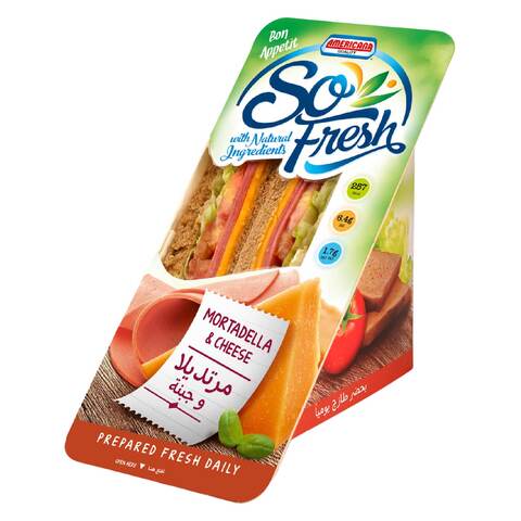 Americana So Fresh Mortadella And Cheese Brown Bread Sandwich 153g ...