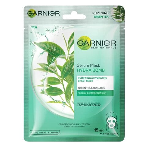 Garnier Skin Naturals Hydra Bomb Green Tea And Hyaluron Serum Tissue ...