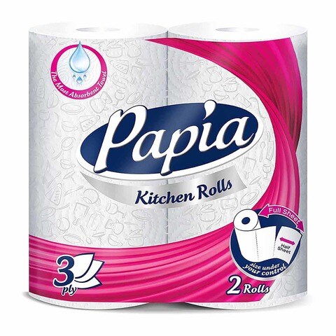 Papia Kitchen Towel 3 ply , 2 Roll Online | Carrefour Egypt