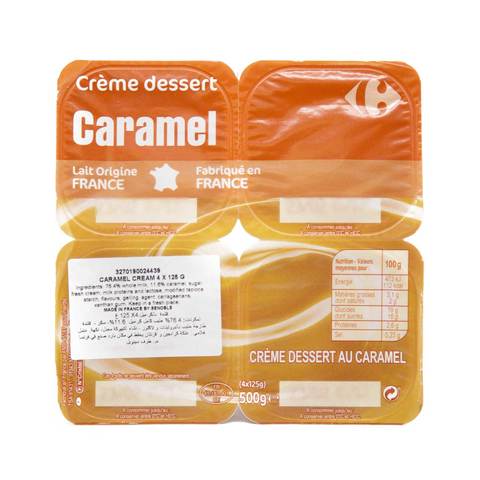 Carrefour Caramel Cream Dessert 125g x4 Online | Carrefour KSA