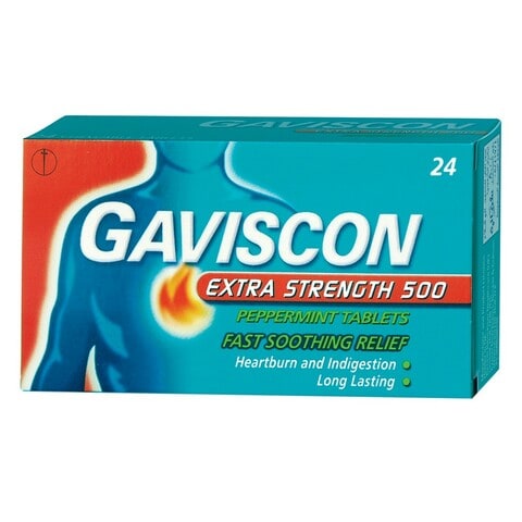 Gaviscon Tablets Peppermint 24 Per Pack price in UAE | Carrefour UAE ...