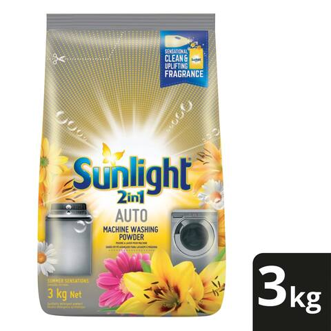 Buy Sunlight 2 In 1 Yellow Auto Machine Washing Powder 3Kg Online ...