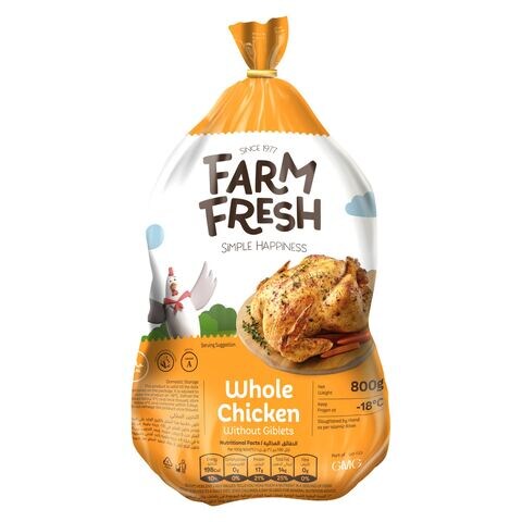 Farm Fresh Whole Chicken 800g price in UAE | Carrefour UAE ...