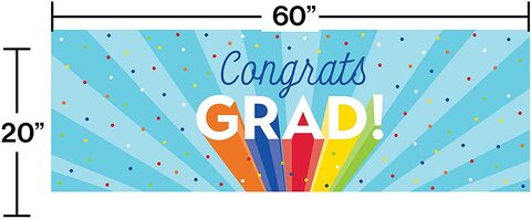 تسوق Creative Converting Congrats Grad Giant Party Banner- 20-Inch x 60 ...