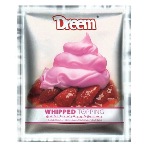 Dreem Whipped Topping Strawberry - 45 gm Online | Carrefour Egypt