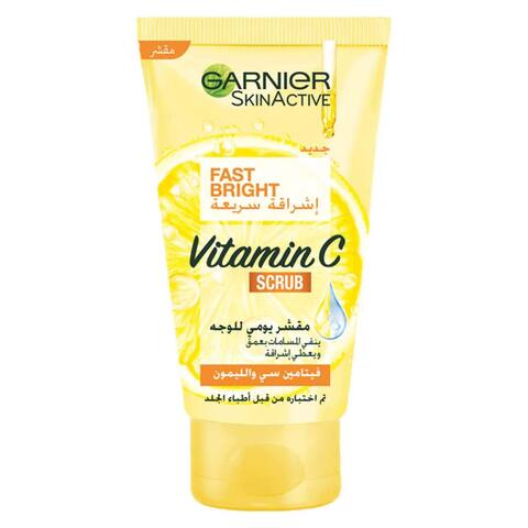 Garnier Fast Bright Daily Scrub with Vitamin C - 150 Ml Online ...