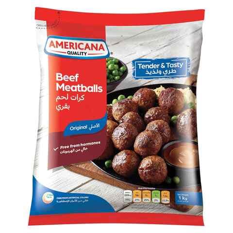 تسوق AMERICANA BEEF MEATBALLS 1KG أون لاين - كارفور الإمارات