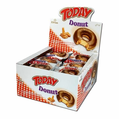 Elvan Today Cocoa Coated Caramel Filling Donut - 24 Pieces price in ...