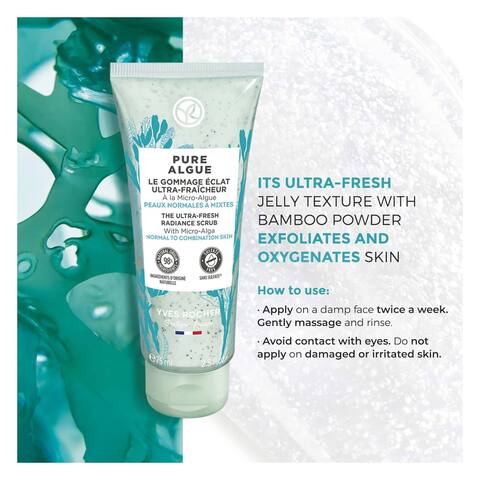 Buy Yves Rocher Pure Algae Ultra-Fresh Radiance Scrub 75ml Online ...