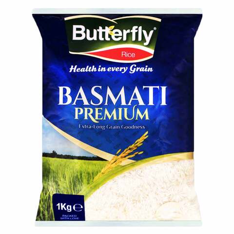 Buy BUTTERFLY RICE BASMATI PREMIUM 1KG Online - Carrefour Kenya