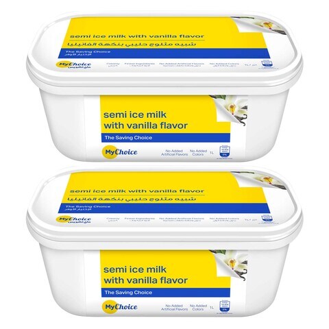 MyChoice Semi Ice Milk Vanilla Ice Cream 1L Pack of 2 price in UAE ...