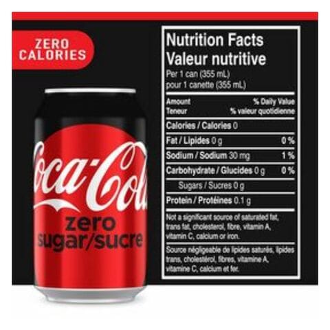 Buy Coca Cola Zero Calories Soda 500ml x Pack of 24 Online - Carrefour ...